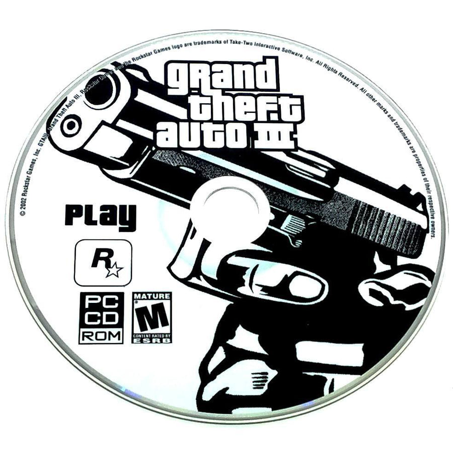 Grand Theft Auto III for PC CD-ROM