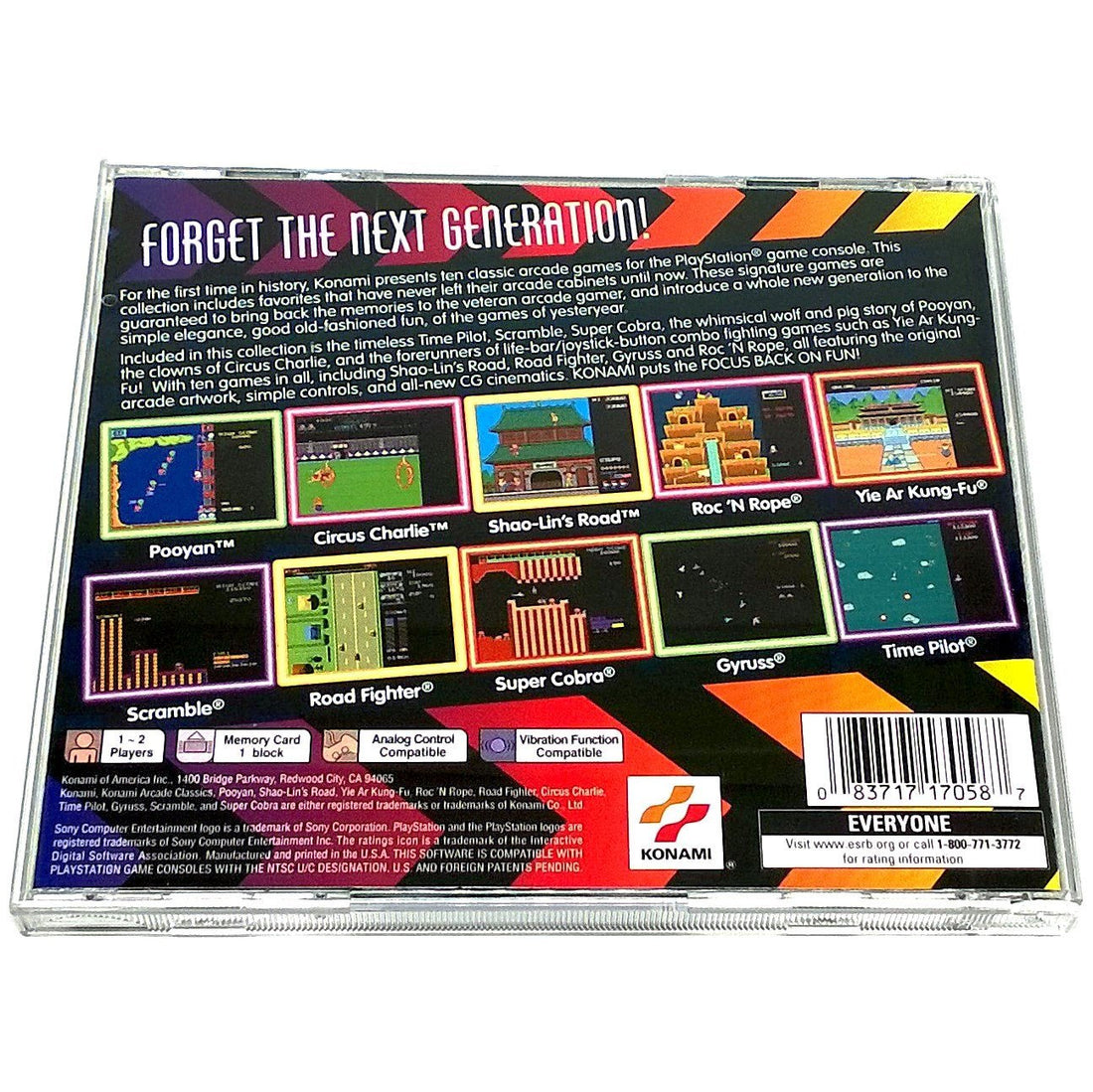 Konami Arcade Classics for PlayStation (PS1)